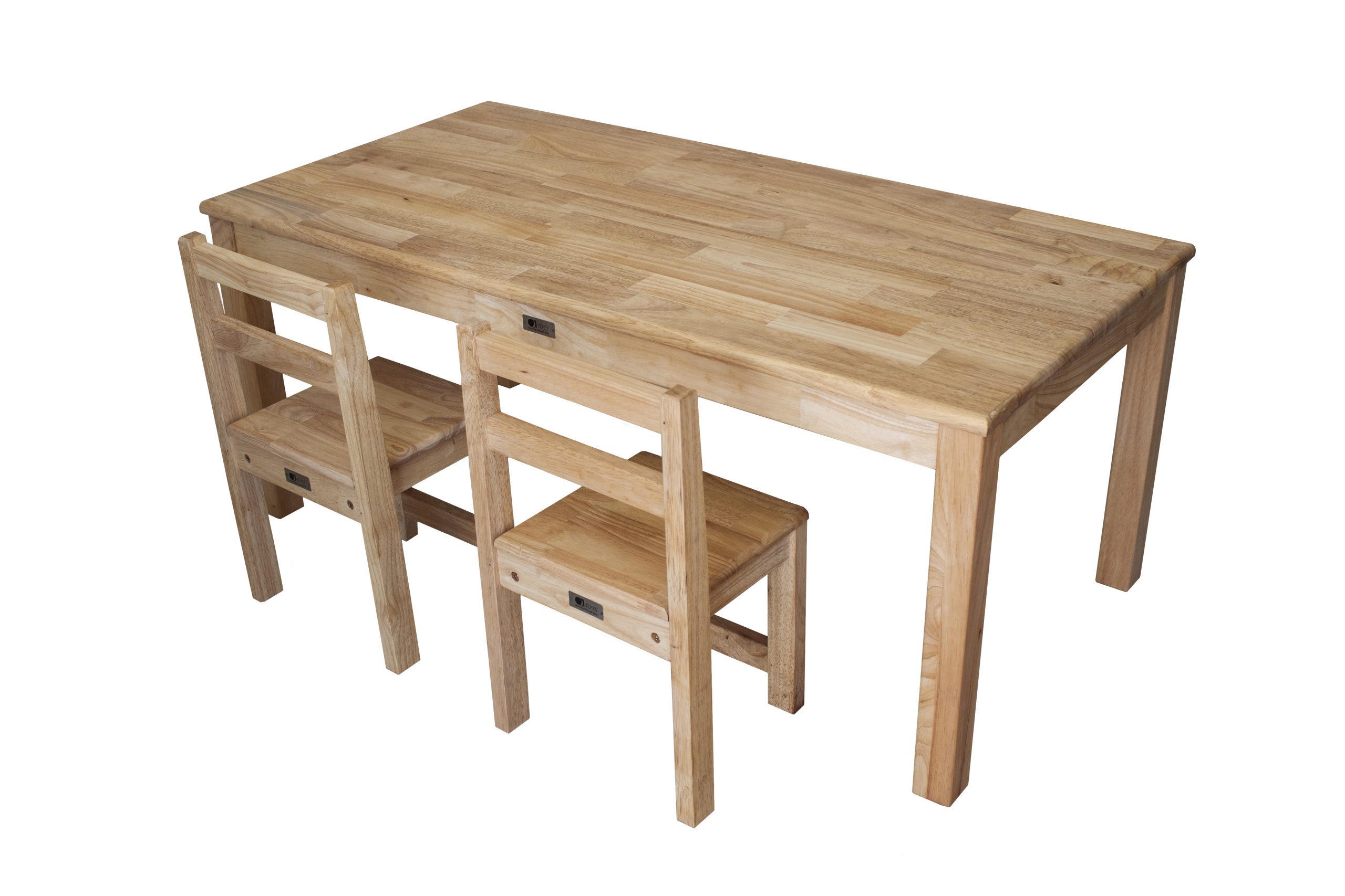 Solid Rectangular Table with 2 Standard Chairs - QFurniture