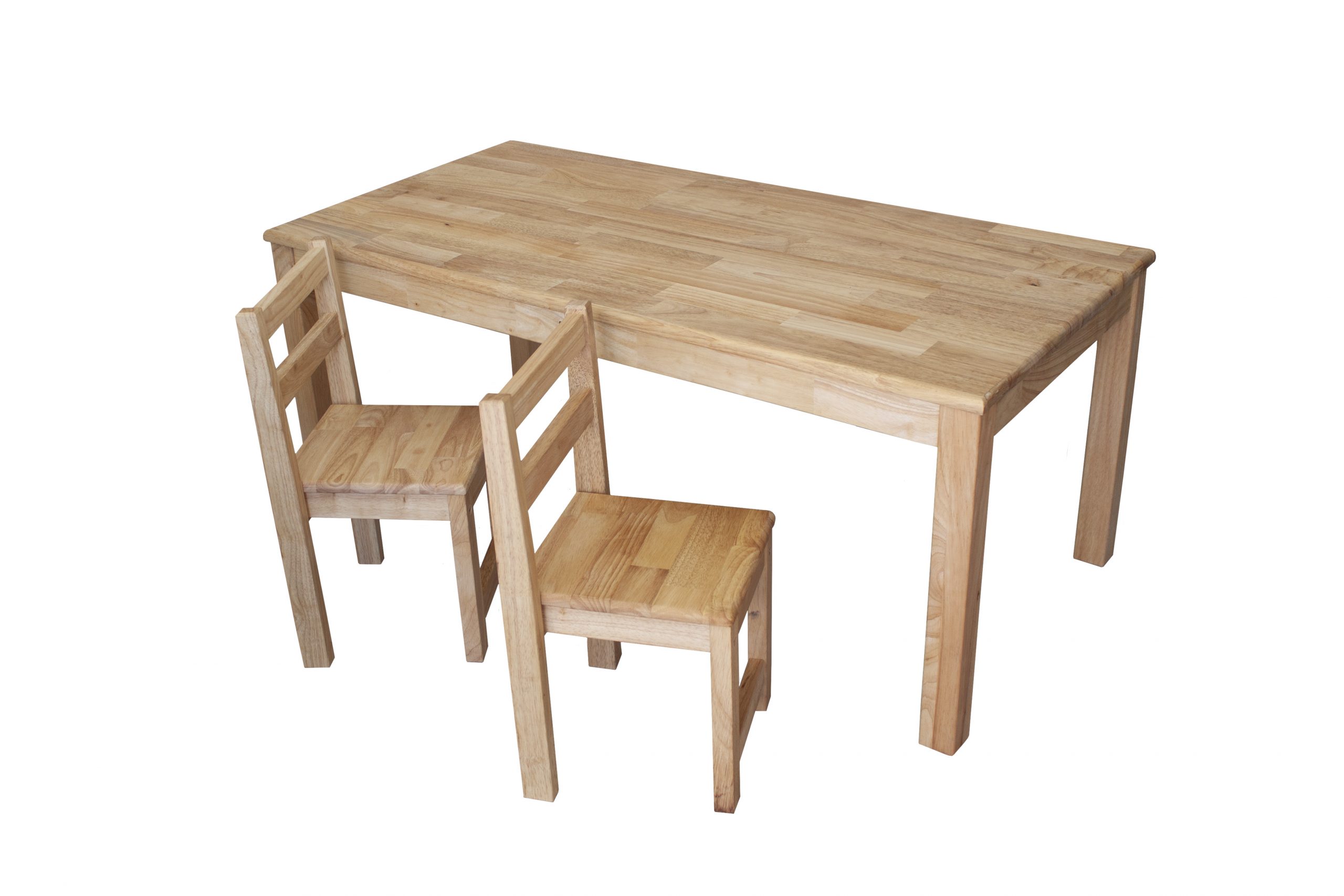 Solid Rectangular Table with 2 Standard Chairs - QFurniture